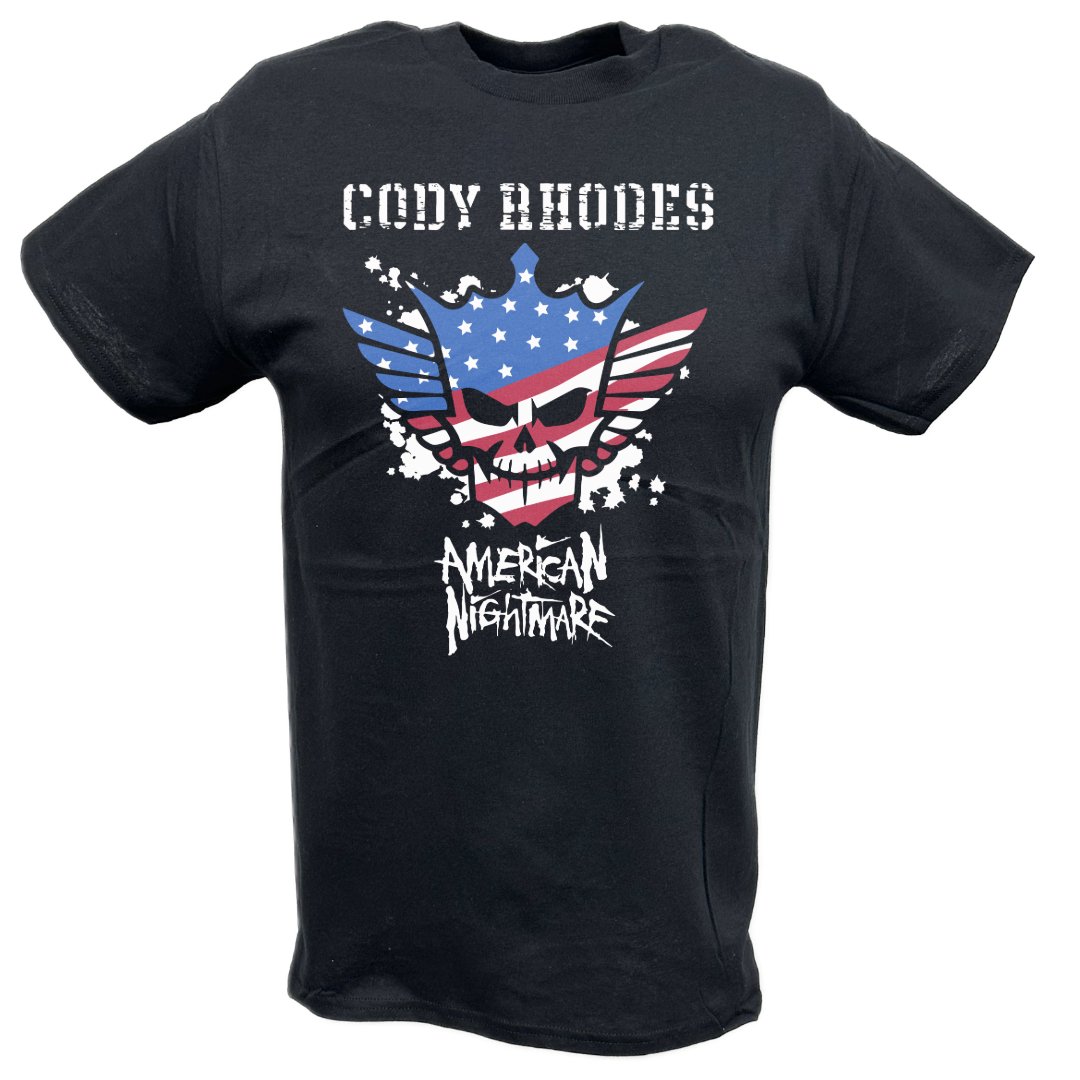 Cody Rhodes Big Bold American Nightmare Black T-shirt – Extreme Wrestling Shirts
