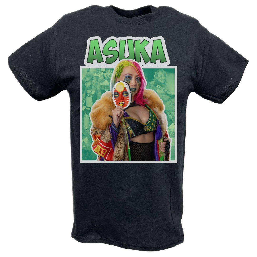 Asuka Green Logo Mask T-shirt – Extreme Wrestling Shirts