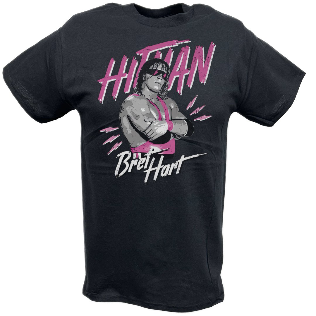 Bret Hart Hitman Arms Folded Pose T-shirt – Extreme Wrestling Shirts