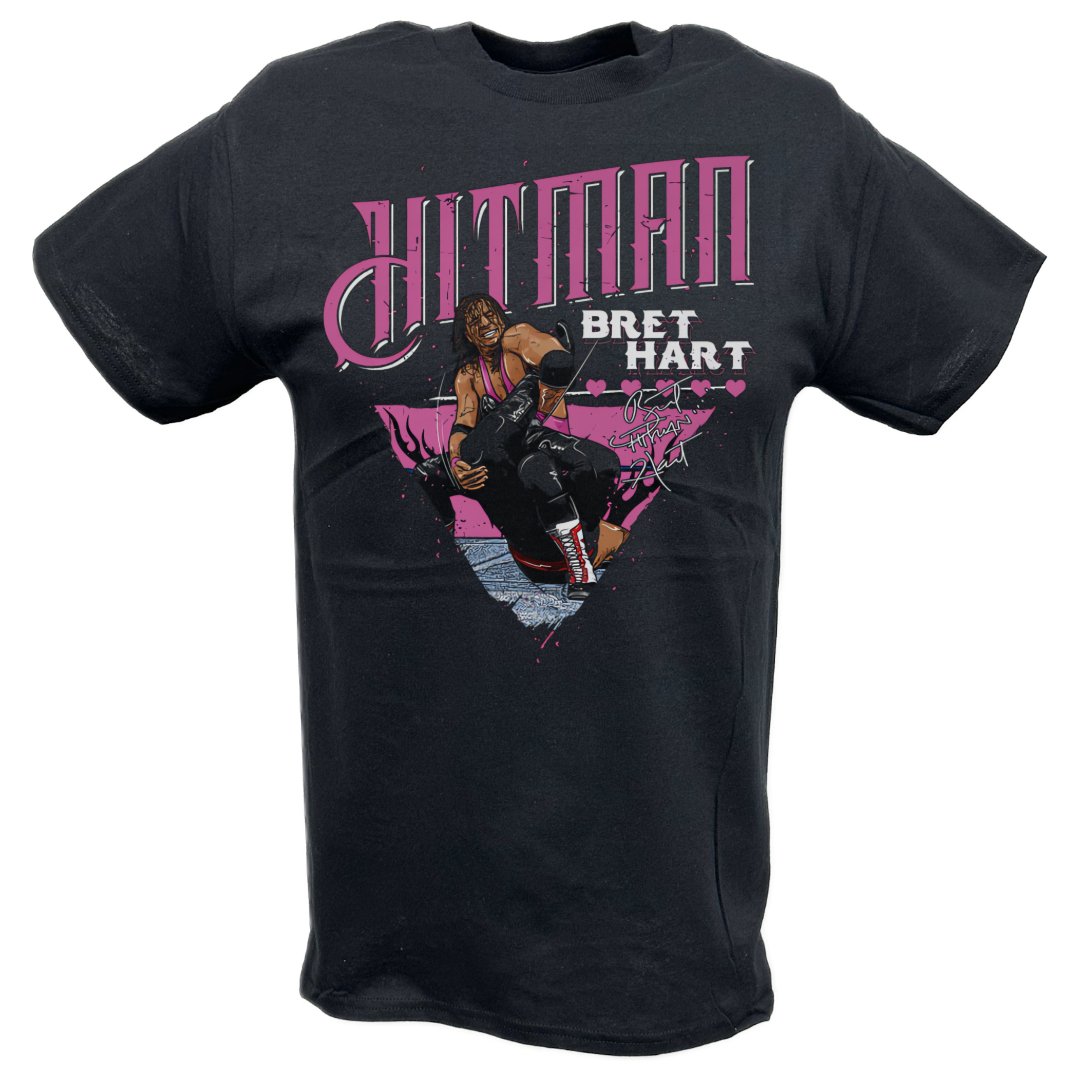Bret Hart Sharpshooter Black T-shirt – Extreme Wrestling Shirts