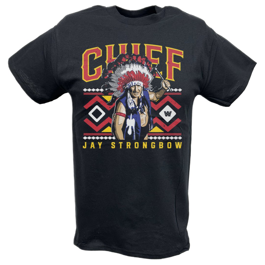 Chief Jay Strongbow Tomahawk Black T-shirt – Extreme Wrestling Shirts