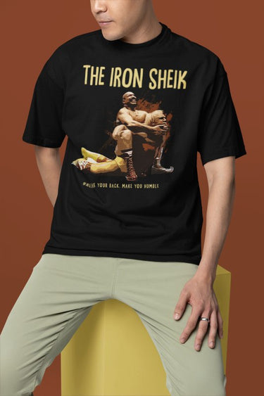 Iron Sheik Hulk Hogan Camel Clutch Black T-shirt – Extreme Wrestling Shirts