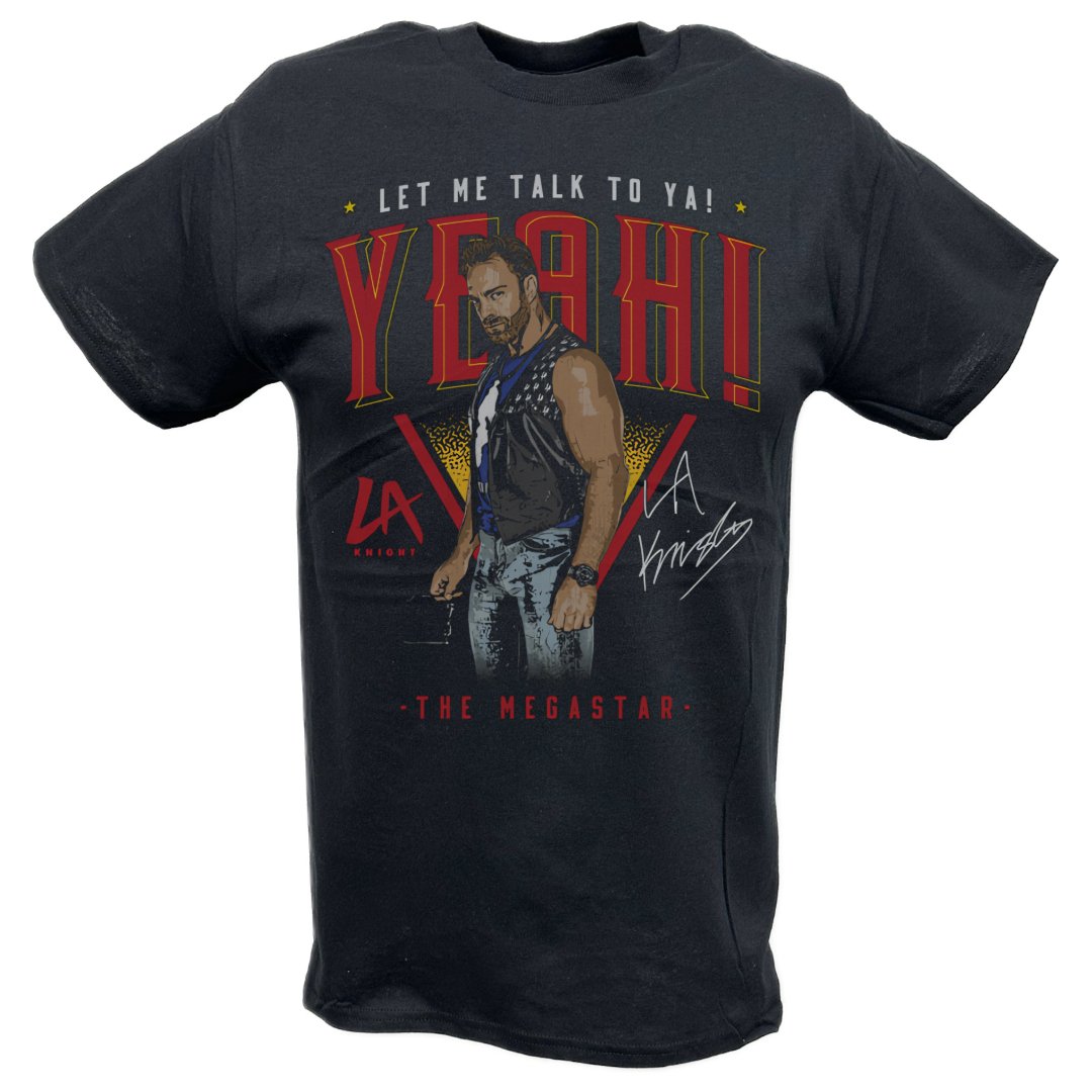 LA Knight The Megastar Black T-shirt – Extreme Wrestling Shirts