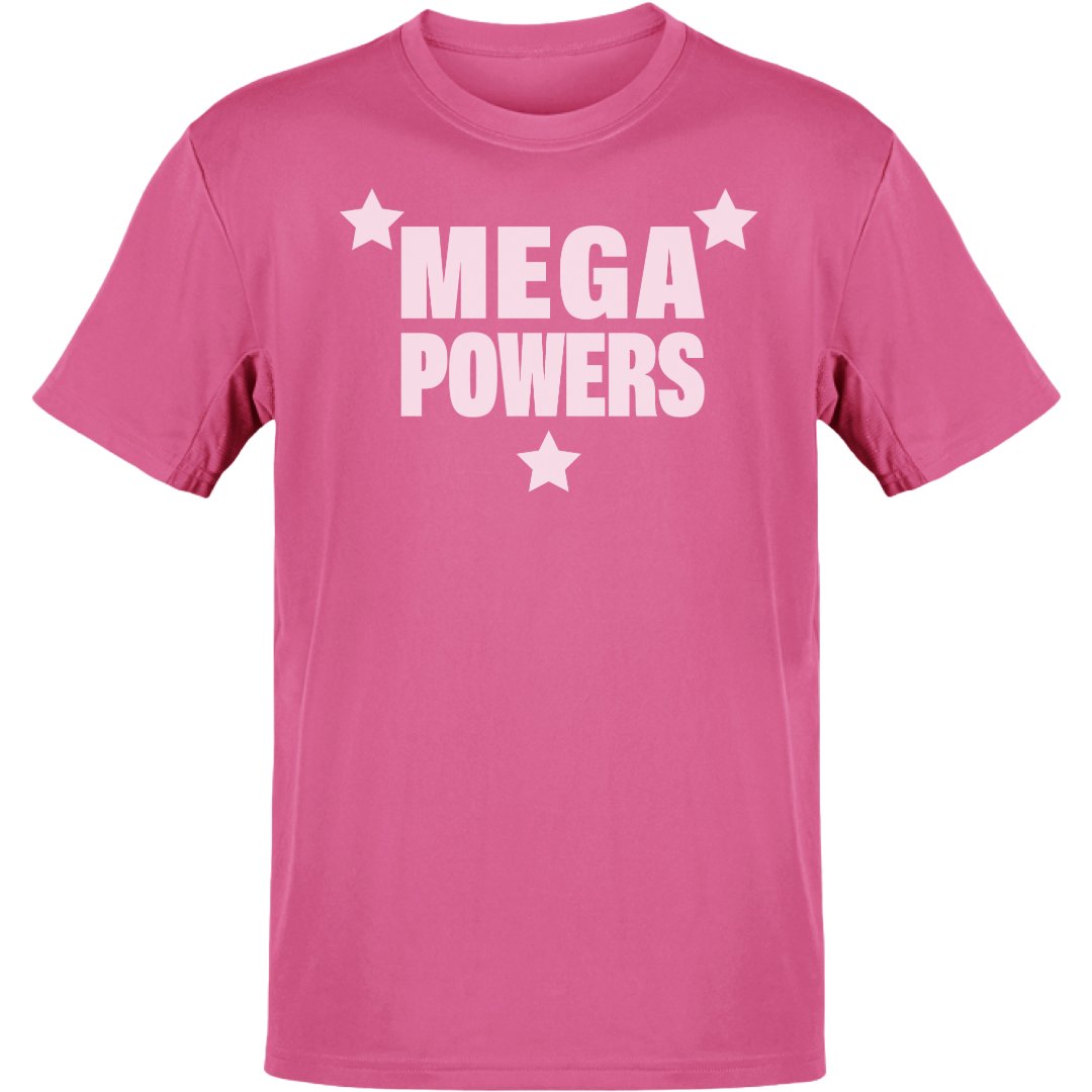 Macho Man Randy Savage Mega Powers White Logo Pink T-shirt – Extreme ...
