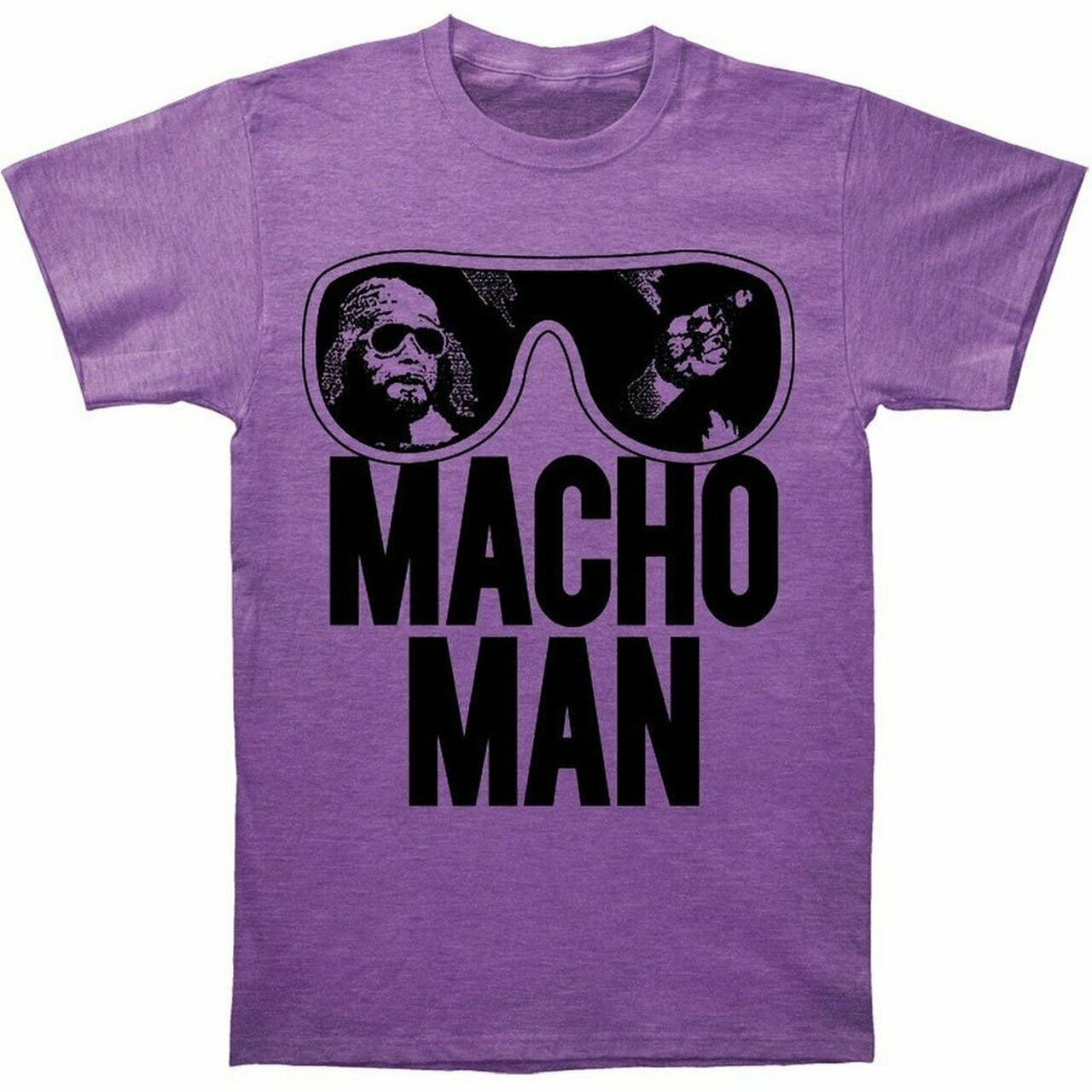 Macho Man Randy Savage Old School Purple T-shirt – Extreme Wrestling Shirts