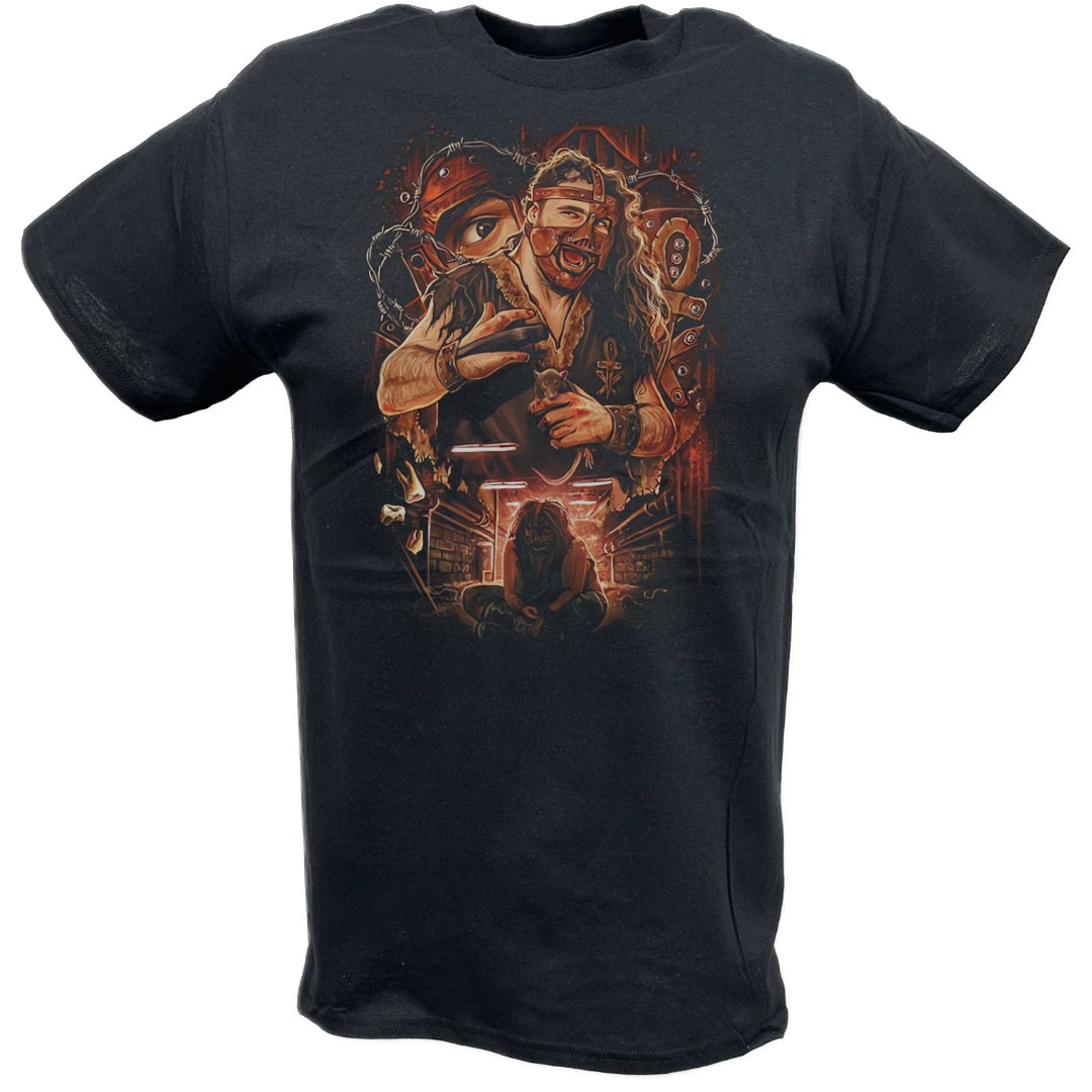Mankind Boiler Room Mick Foley Black T-shirt – Extreme Wrestling Shirts