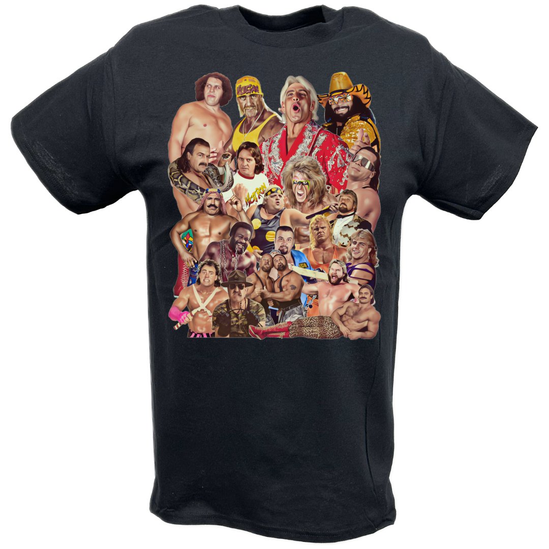 Pro Wrestlers of the 80s Andre Flair Hogan Macho Man T-shirt – Extreme ...