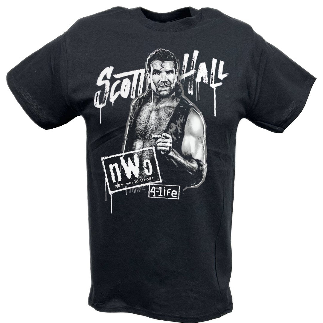 Scott Hall nWo 4 Life Logo T-shirt – Extreme Wrestling Shirts